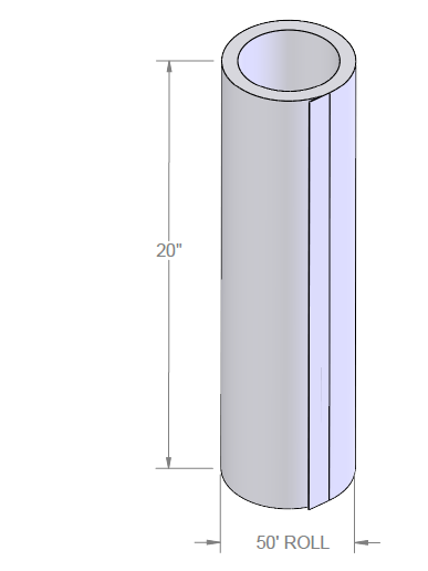 Roll Valley 20" x 50' - Roofco
