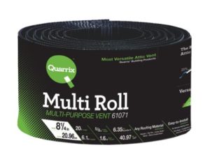Quarrix Multi Roll Multi-Purpose Ridge Vent (8-1/4" x 20' Roll) - Roofco